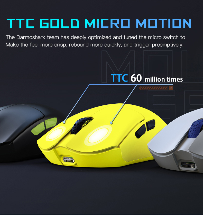 Darmoshark-M3 4K Tri-Mode Gaming Mouse-darmoshark