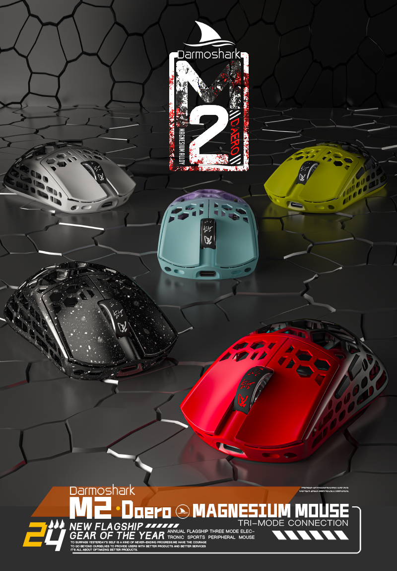 Darmoshark-M2 Tri-Mode Gaming Mouse-darmoshark